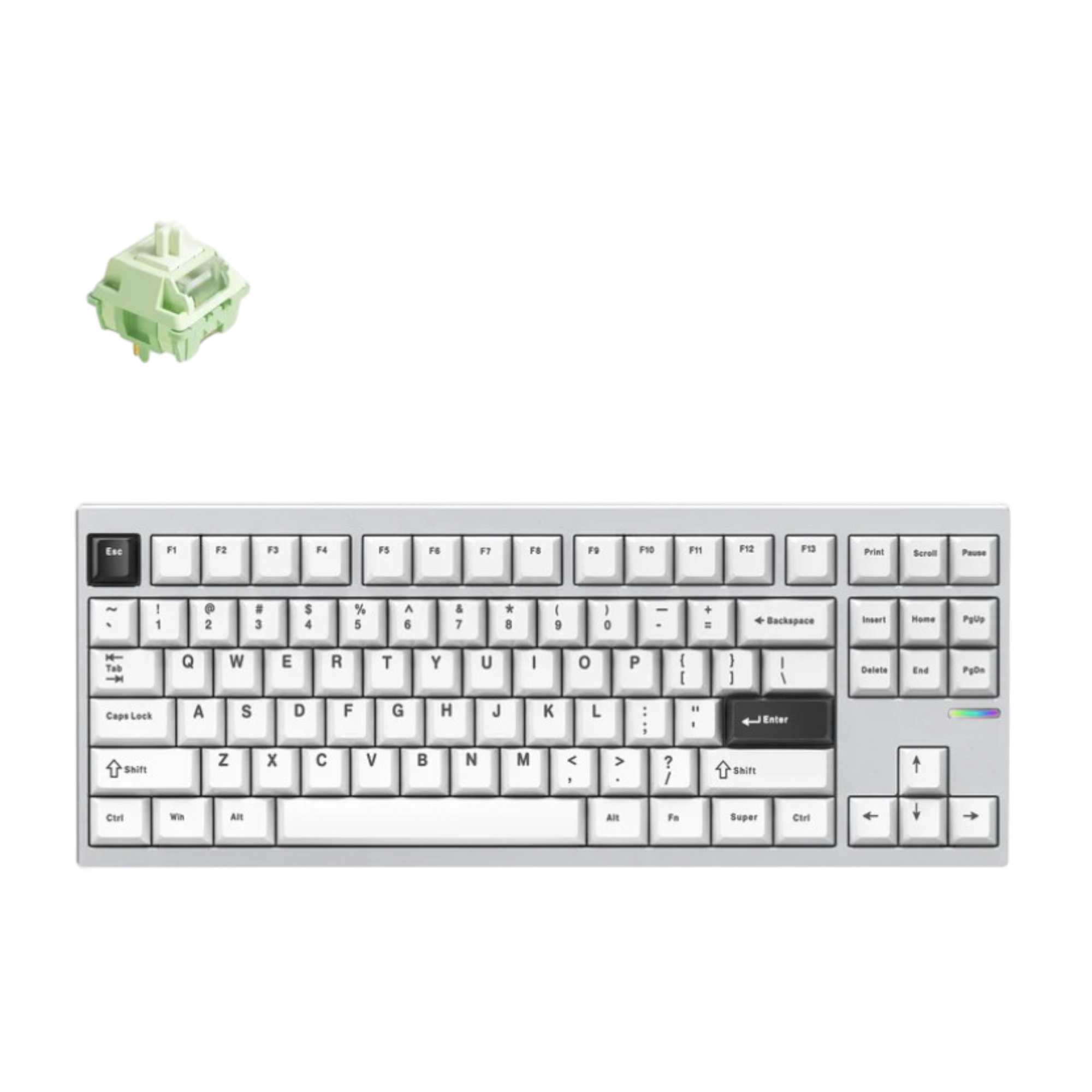 Teclado Gamer MCHOSE GX87 Aluminio Silver Anodic Oxidation – Mutant