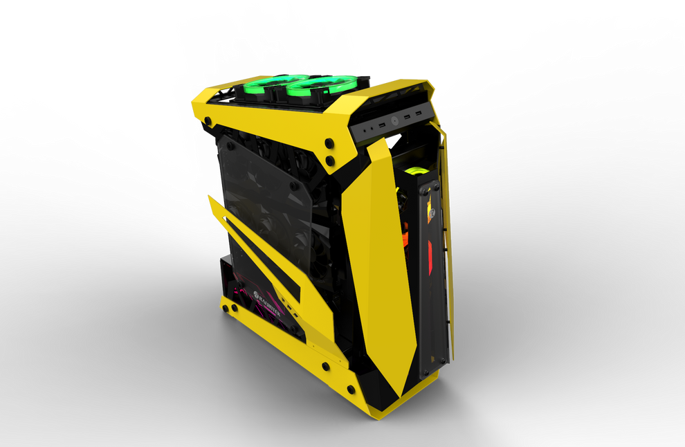 Gabinete Gamer Rajintek NYX PRO Yellow – Mutant