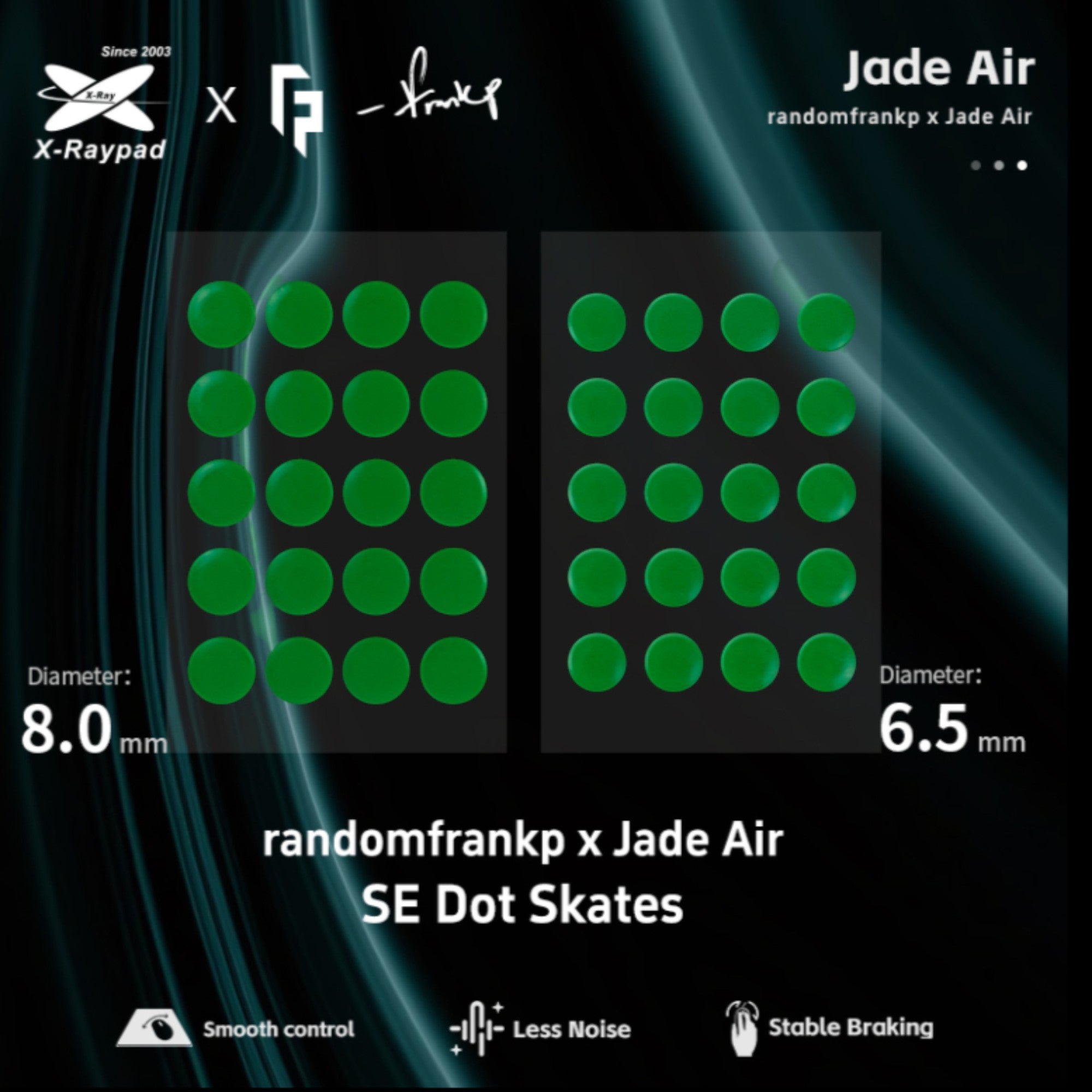 randomfrankp x X-Raypad Jade Air SE | Skates PTFE Puro Silenciosos y ...